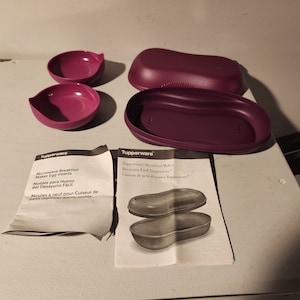 Tupperware 6996 Breakfast Maker Microwave Egg Cooker Omelets - Etsy