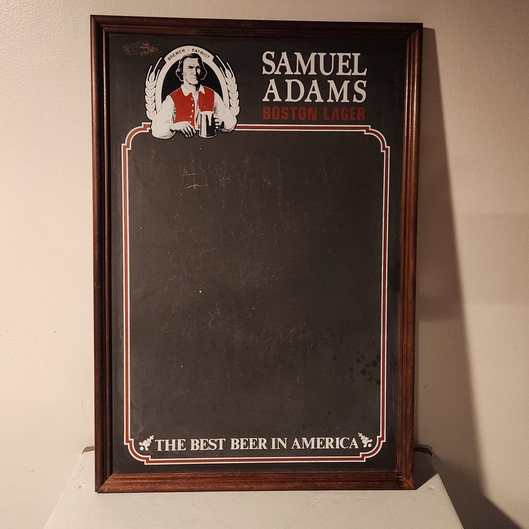 Samuel Adams Boston Lager Beer Menu Board Sign Chalkboard Vintage 1980s ...