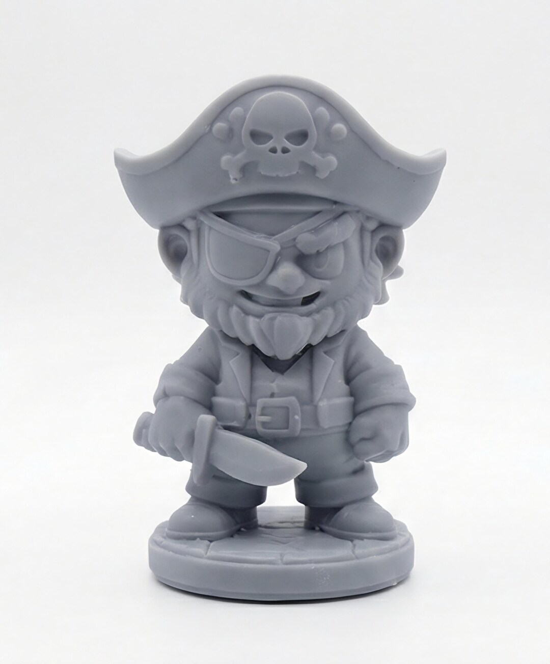 Gray Resin Pirate Figurine – Hand Painted Monochrome Statue – Prototype ...