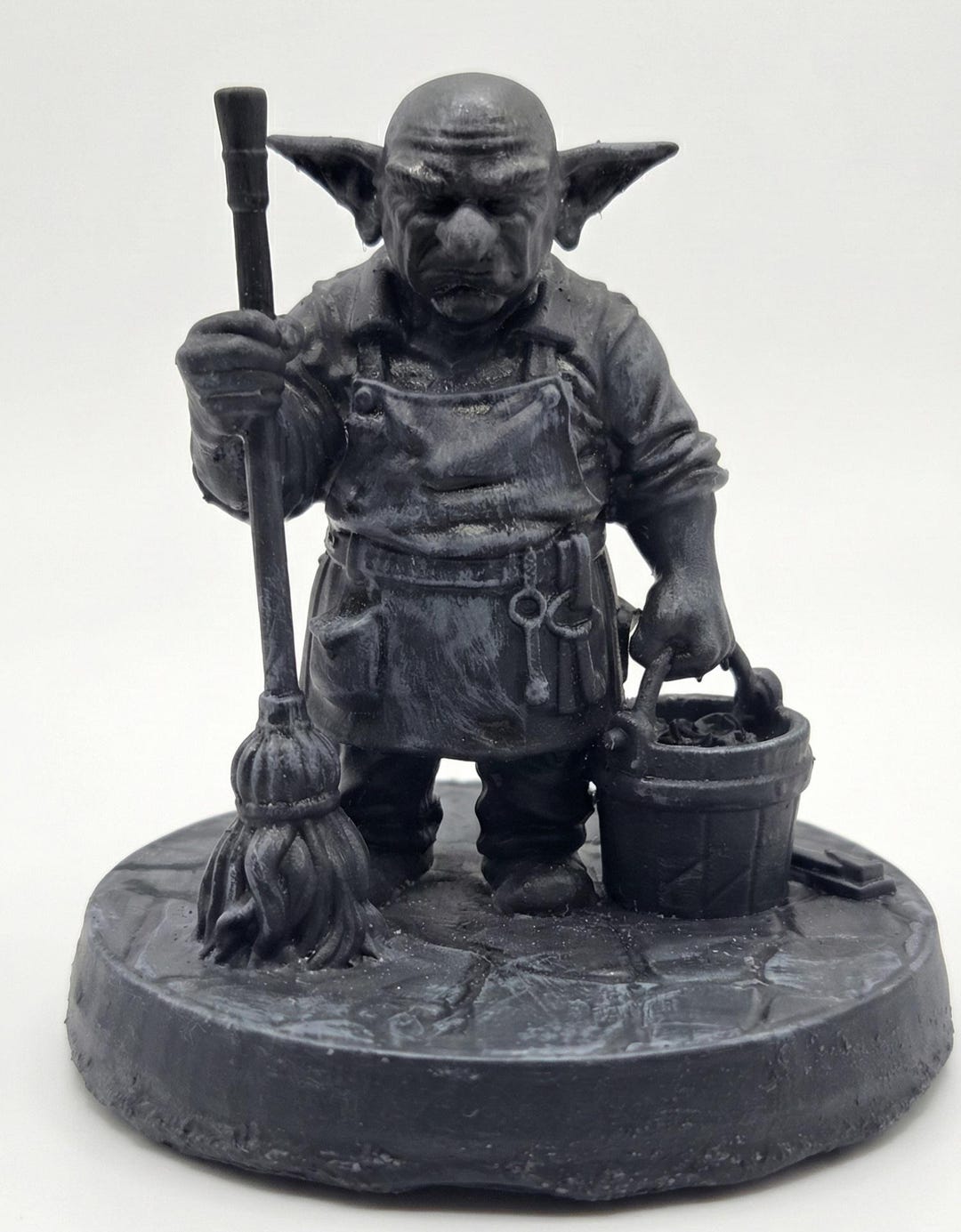 Hand Painted Goblin Cleaner Figurine – Fantasy Resin Statue – Painted ...