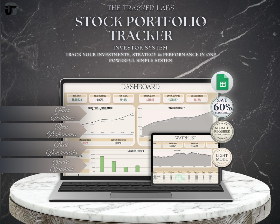 Stock Portfolio Tracker Google Sheets — Investment Dashboard With Live ...