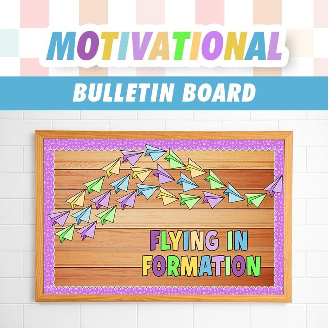 Flying in Formation Bulletin Board Kit | Motivational Classroom Decor ...