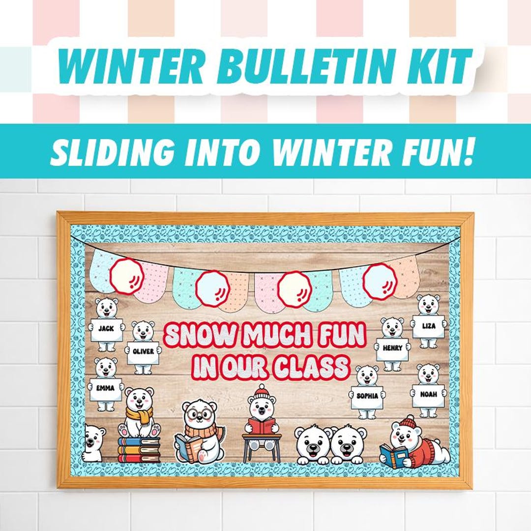Polar Bear Bulletin | Board Kit Snow Much Fun | Winter Classroom Decor ...