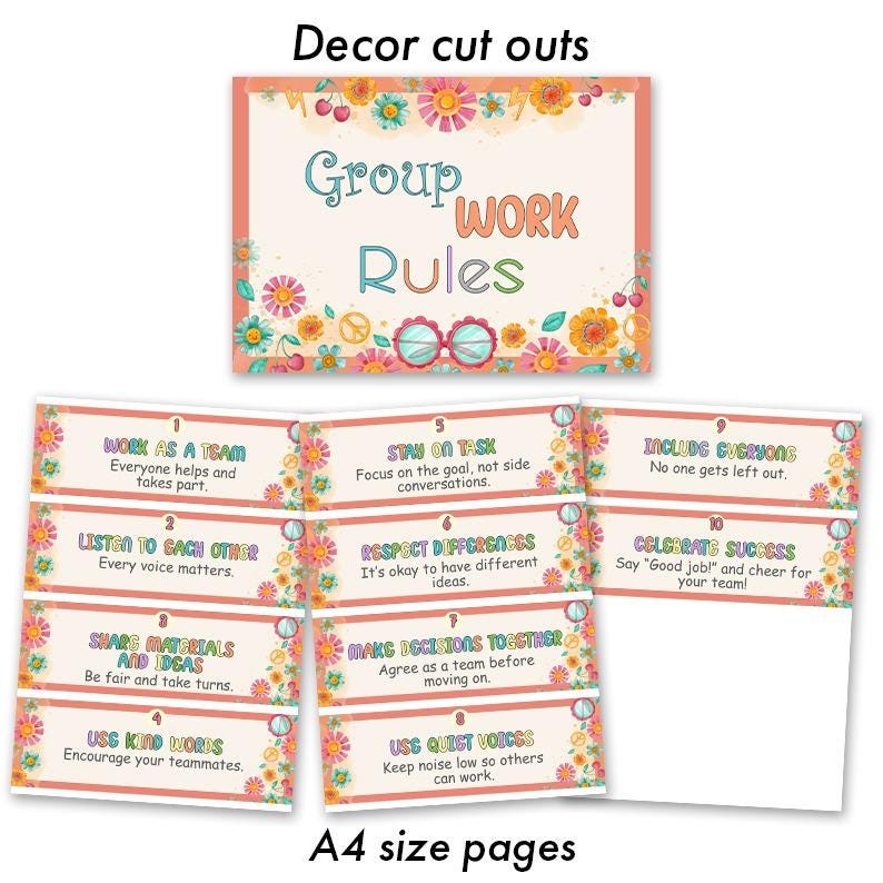 Group Work Rules Posters | Teamwork Classroom Posters | Cooperative ...