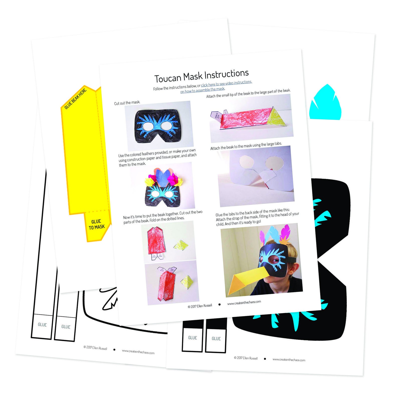 Printable Toucan Mask for Kids - Etsy