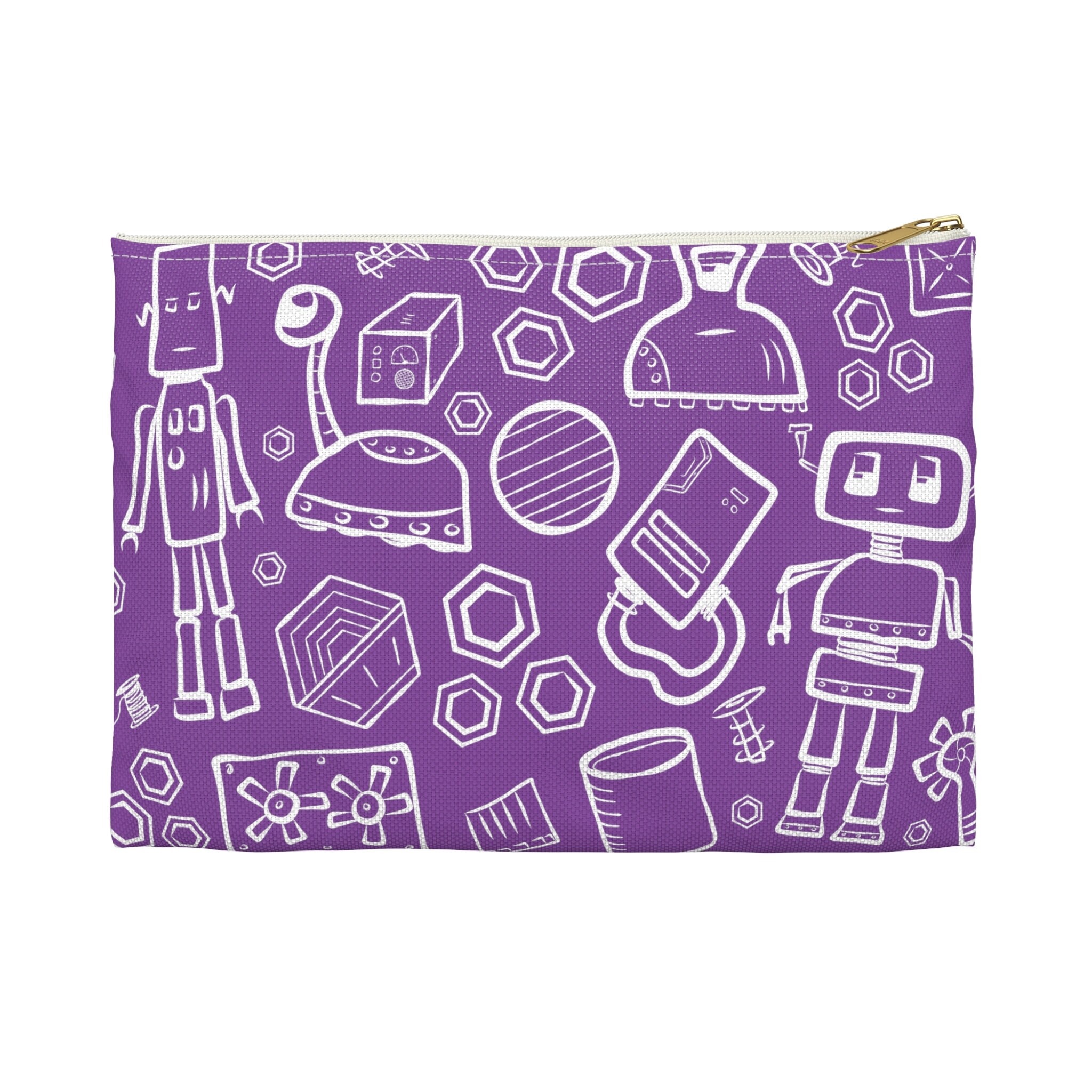 Purple Kids Robot Pencil Pouch - Etsy