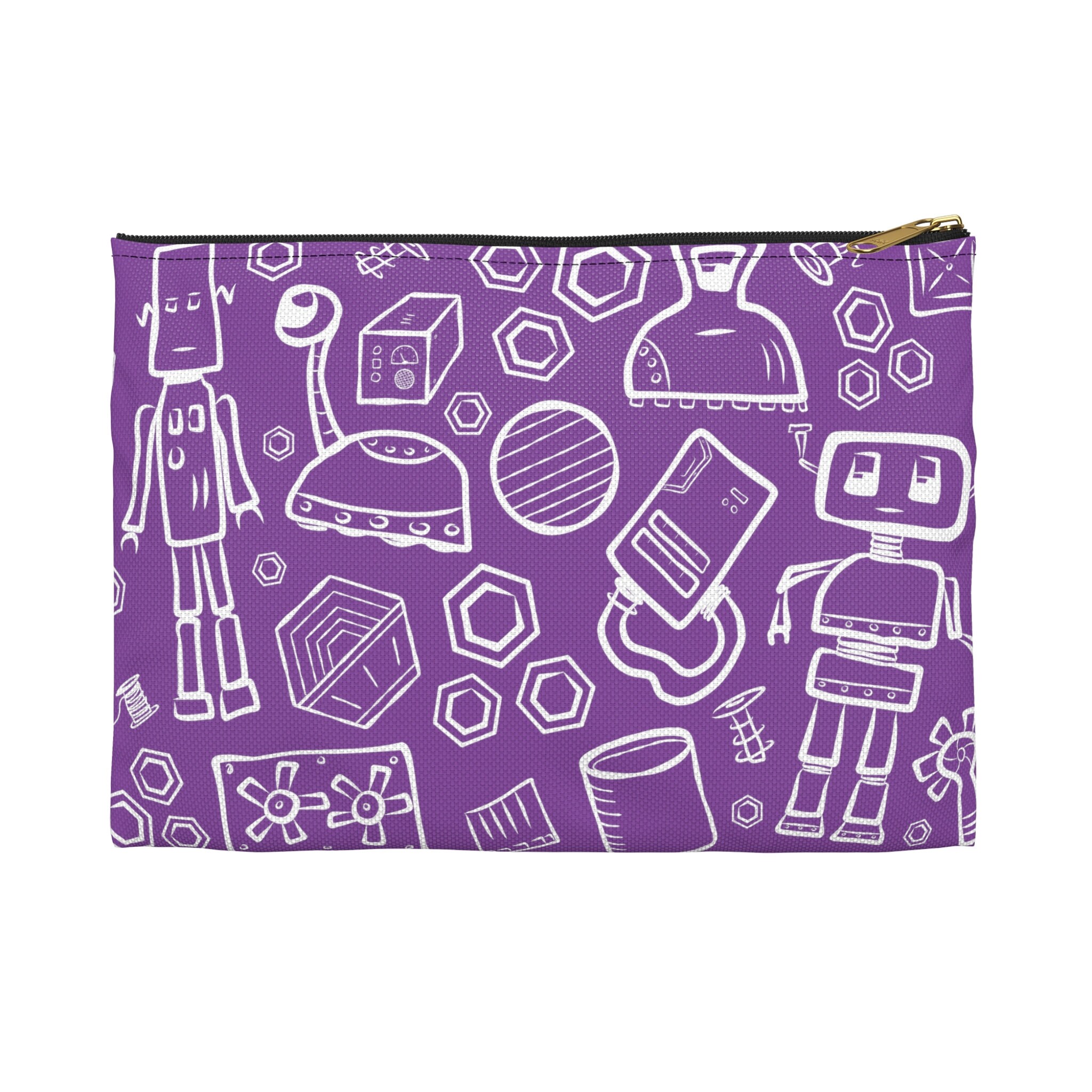 Purple Kids Robot Pencil Pouch - Etsy