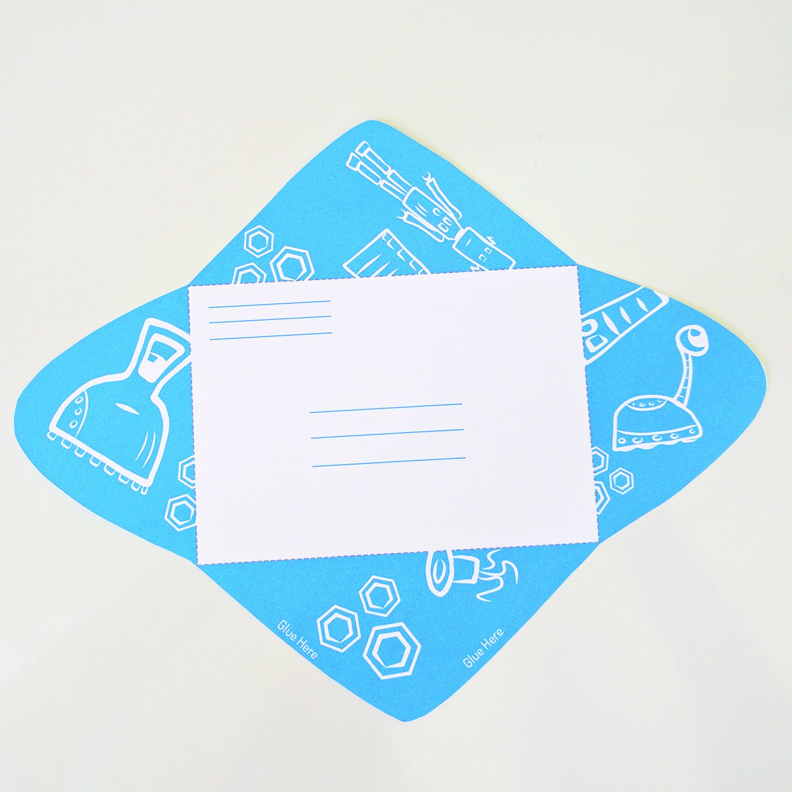 Robot Printable Notecards and Envelopes - Etsy