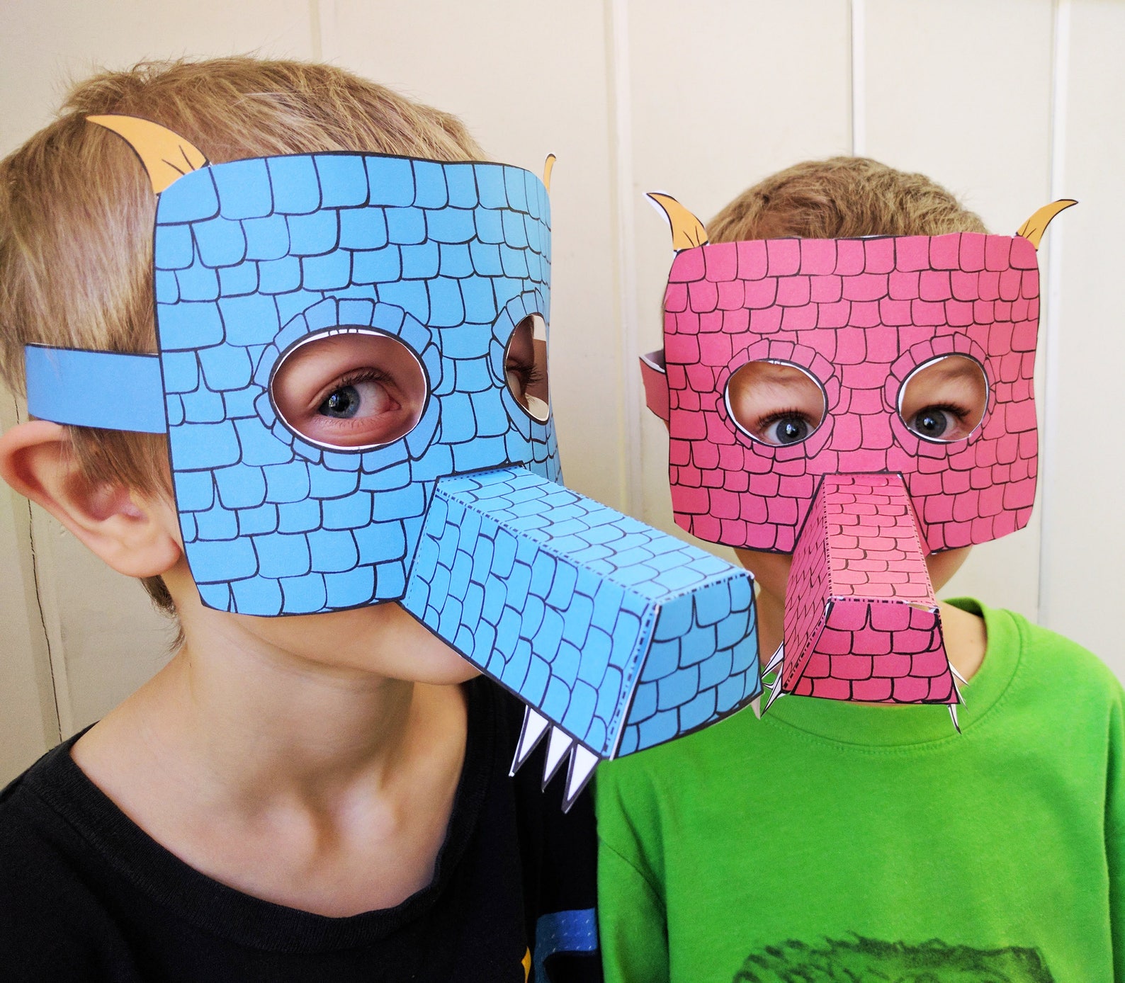Printable Dragon Masks - Colored Papercrafts for Kids - Etsy