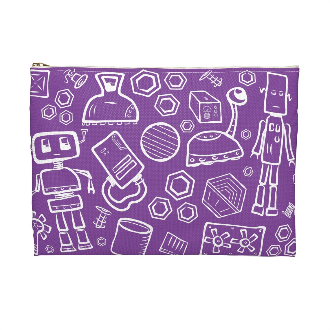 Purple Kids Robot Pencil Pouch - Etsy