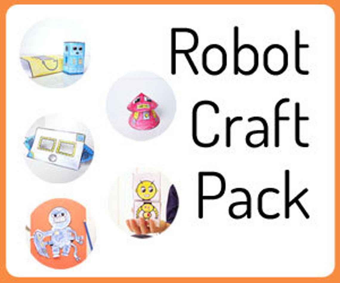 Printable Robot Craft Pack Set of 5 Robot Printable Crafts - Etsy
