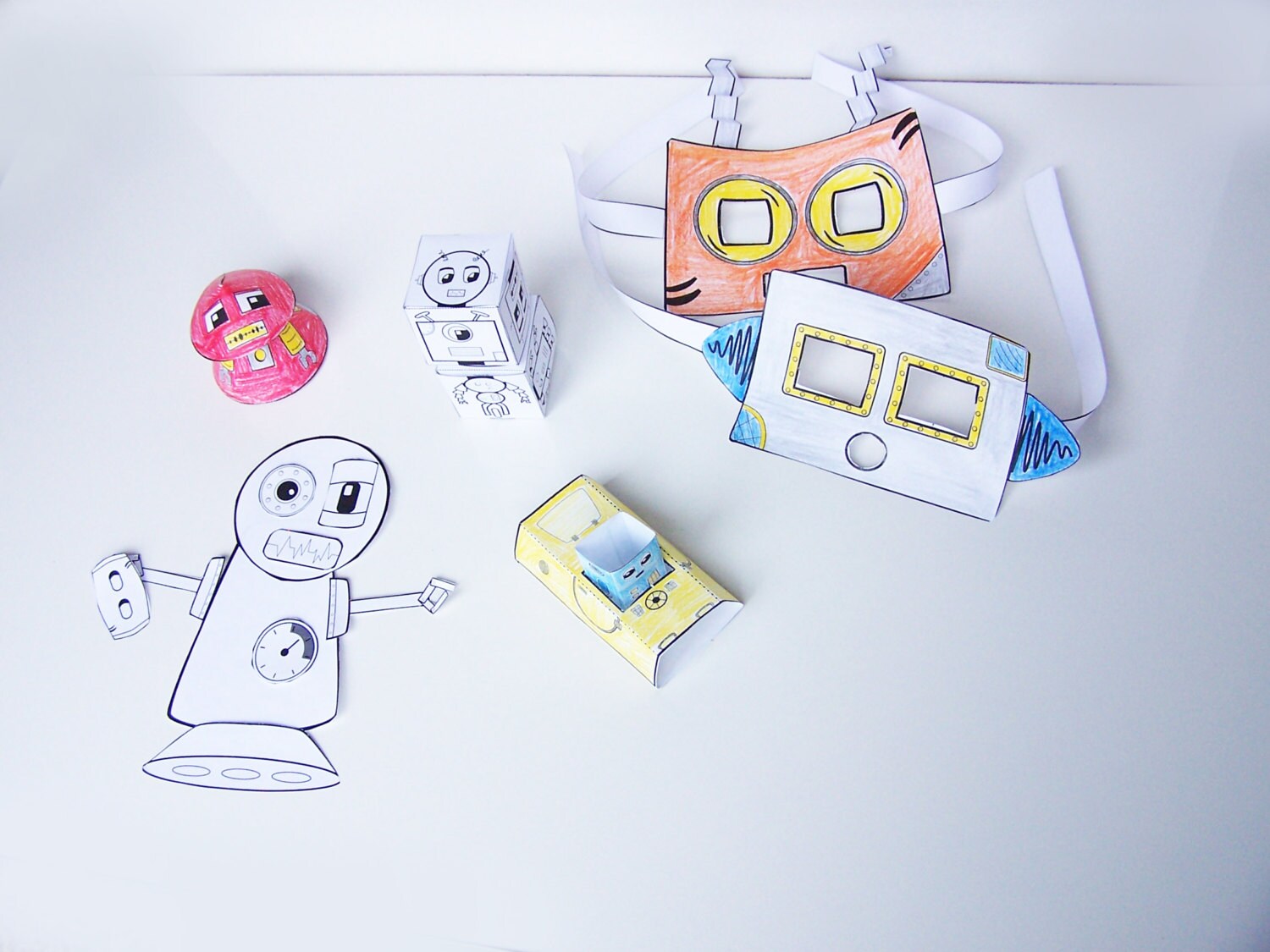 Printable Robot Craft Pack Set of 5 Robot Printable Crafts - Etsy