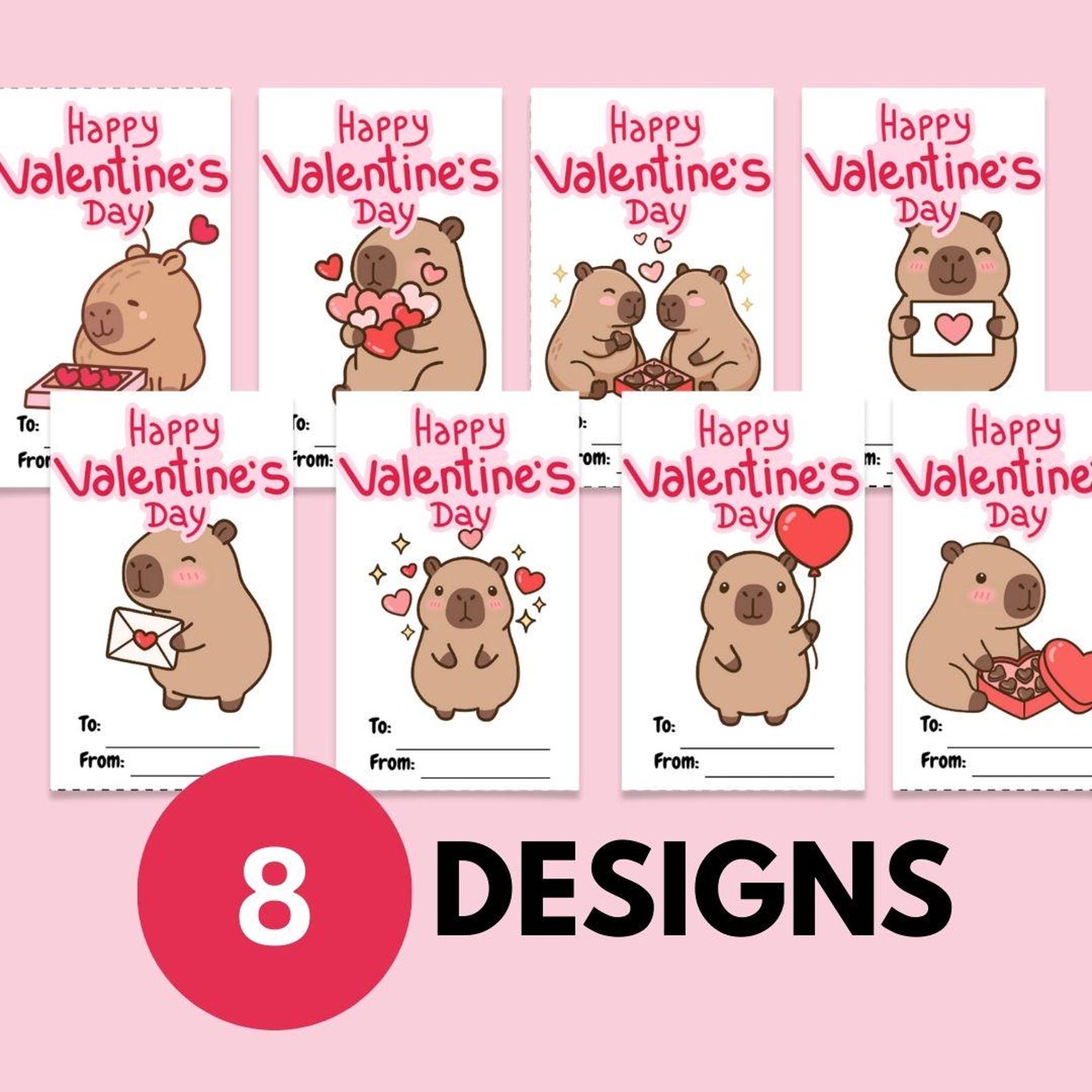 Printable Valentine Cards for Kids | Digital Download Vday for Class - Etsy