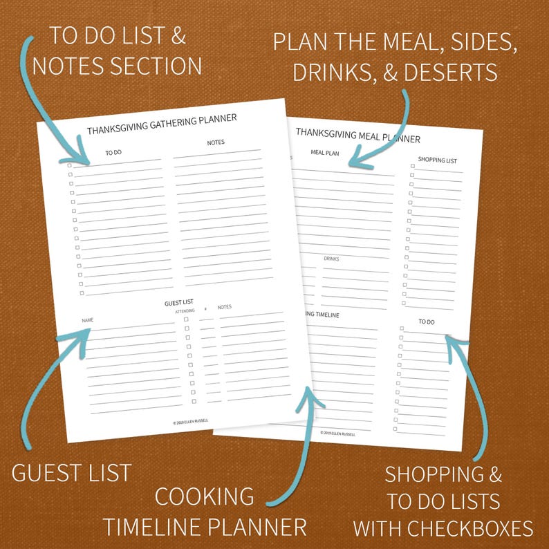 Printable Thanksgiving Planner Bundle - Etsy