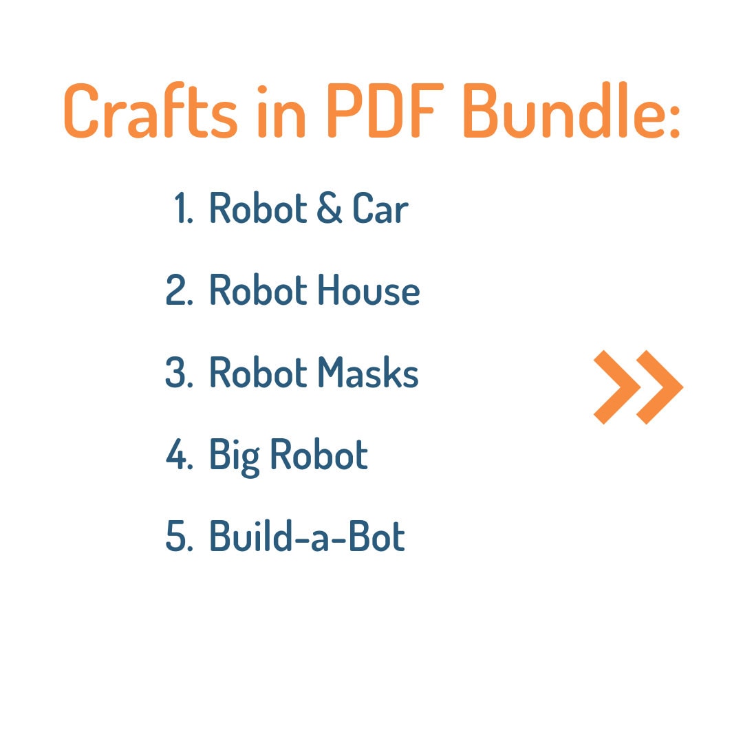 Printable Robot Craft Pack - Set of 5 Robot Papercrafts - Etsy