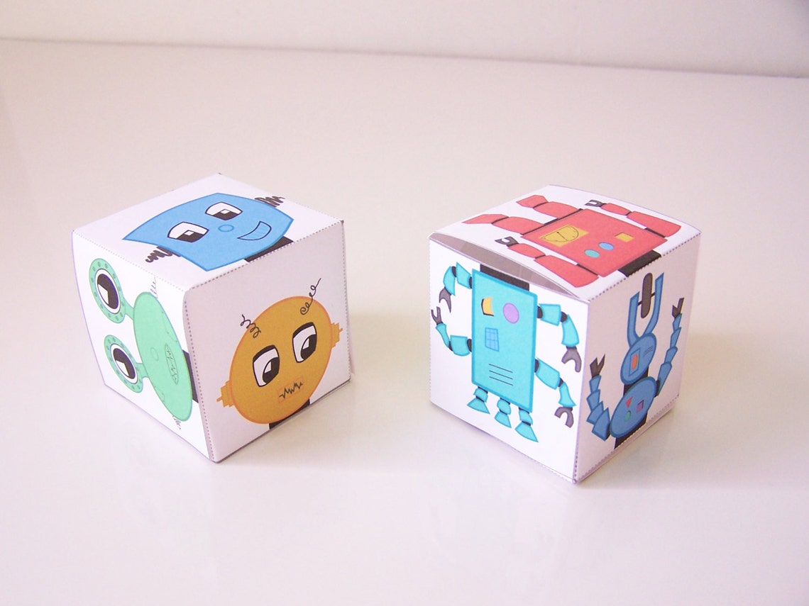 Printable Robot Blocks - Craft Kit for Kids - Etsy