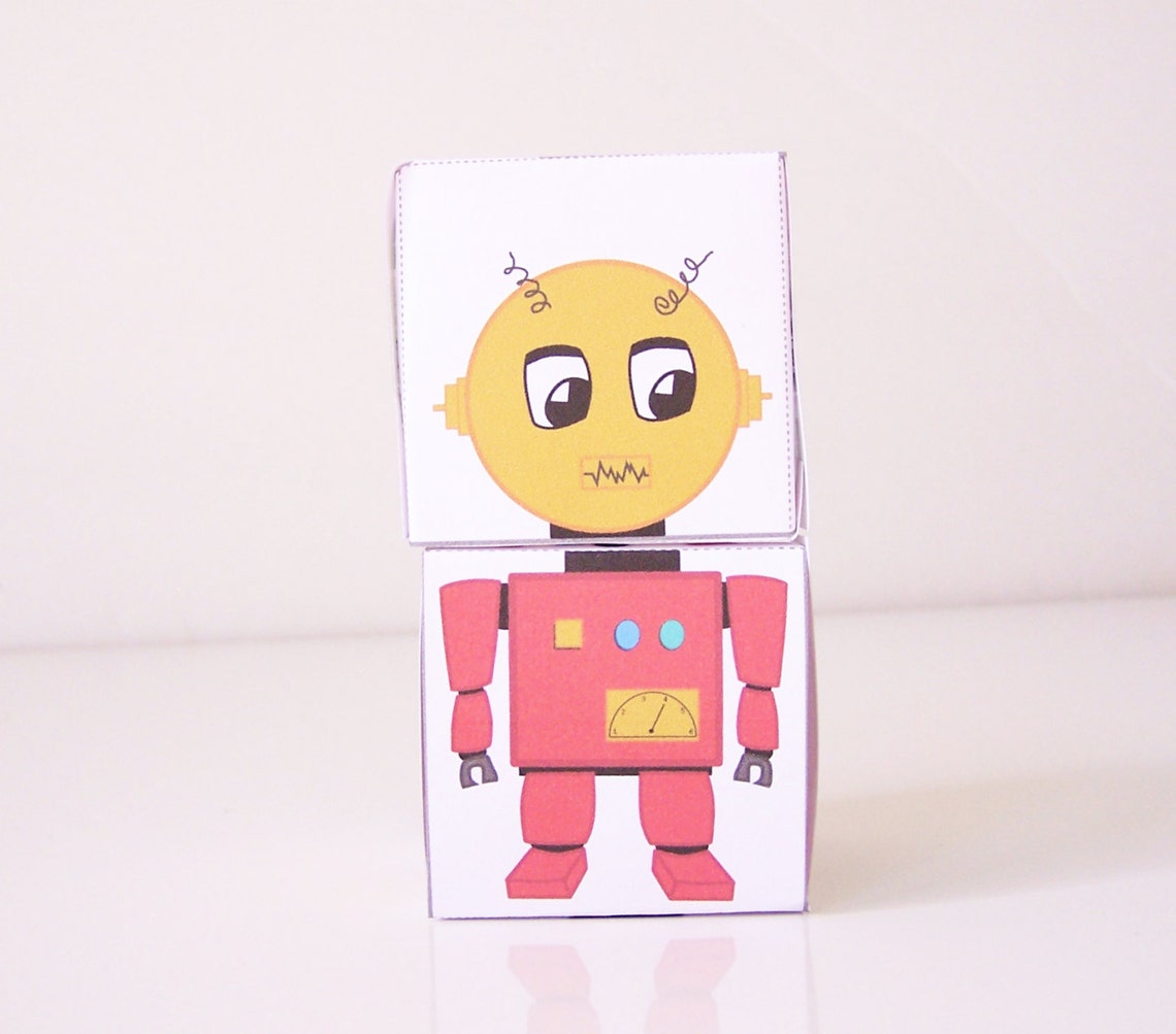Printable Robot Blocks - Craft Kit for Kids - Etsy