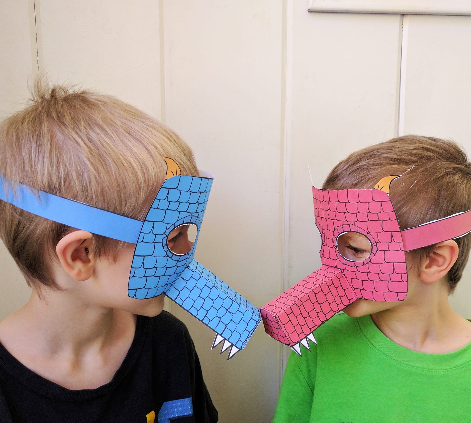 Printable Dragon Masks - Colored Papercrafts for Kids - Etsy