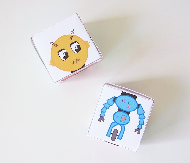 Printable Robot Blocks - Craft Kit for Kids - Etsy