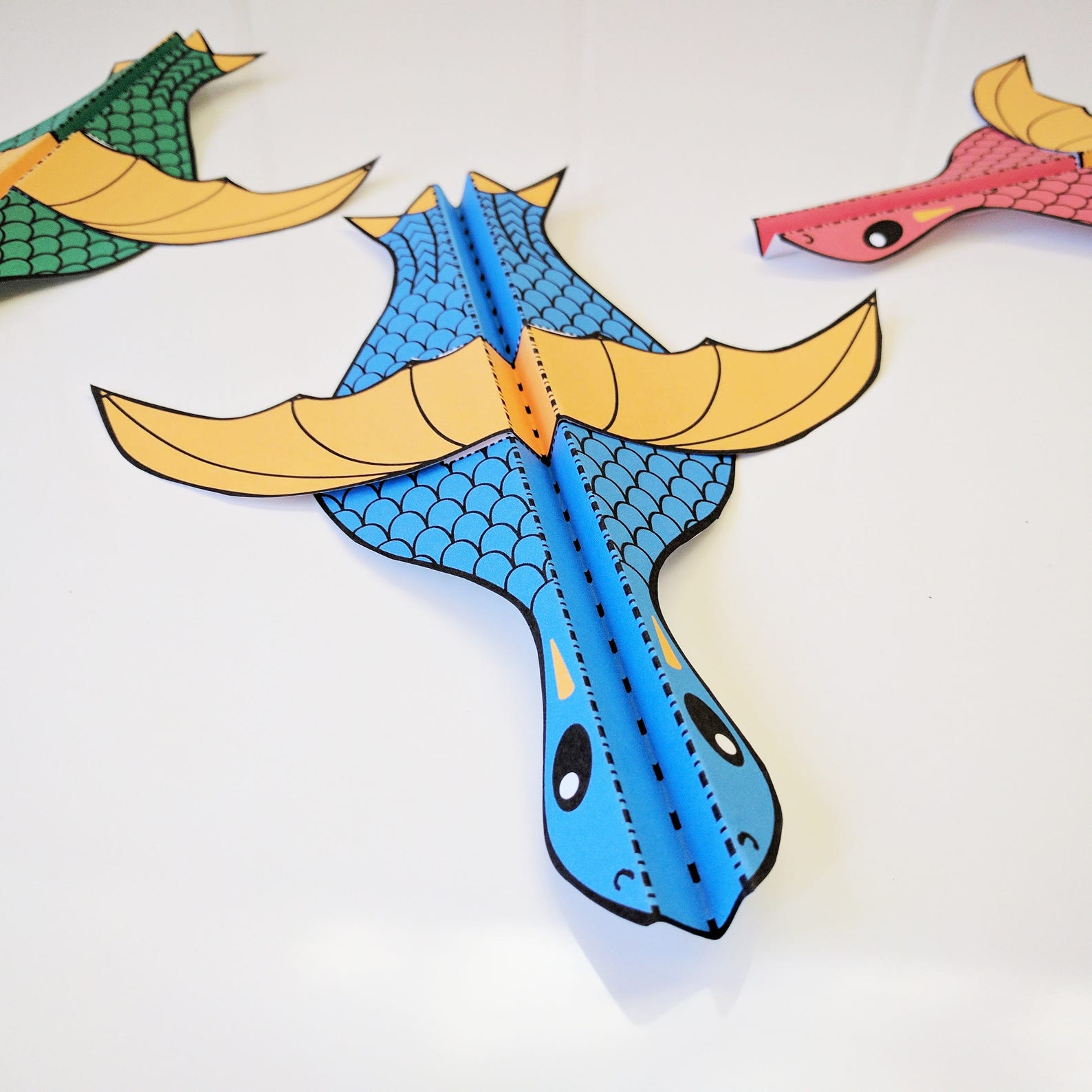 Printable Dragon Paper Airplane - Etsy