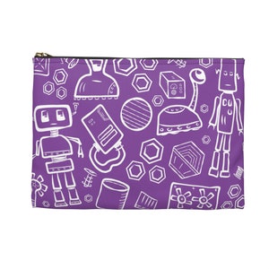 Purple Kids Robot Pencil Pouch - Etsy