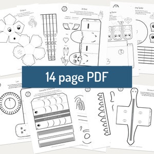 Animal Craft Set - 7 Printable Papercrafts - Etsy