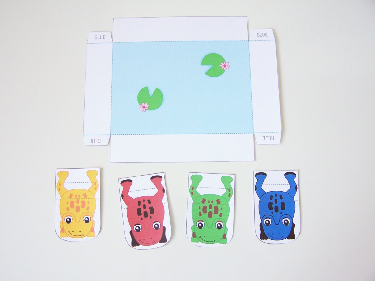 Printable Game - Frog Jump Craft - Etsy