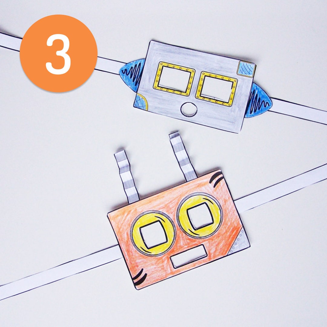 Printable Robot Craft Pack - Set of 5 Robot Papercrafts - Etsy
