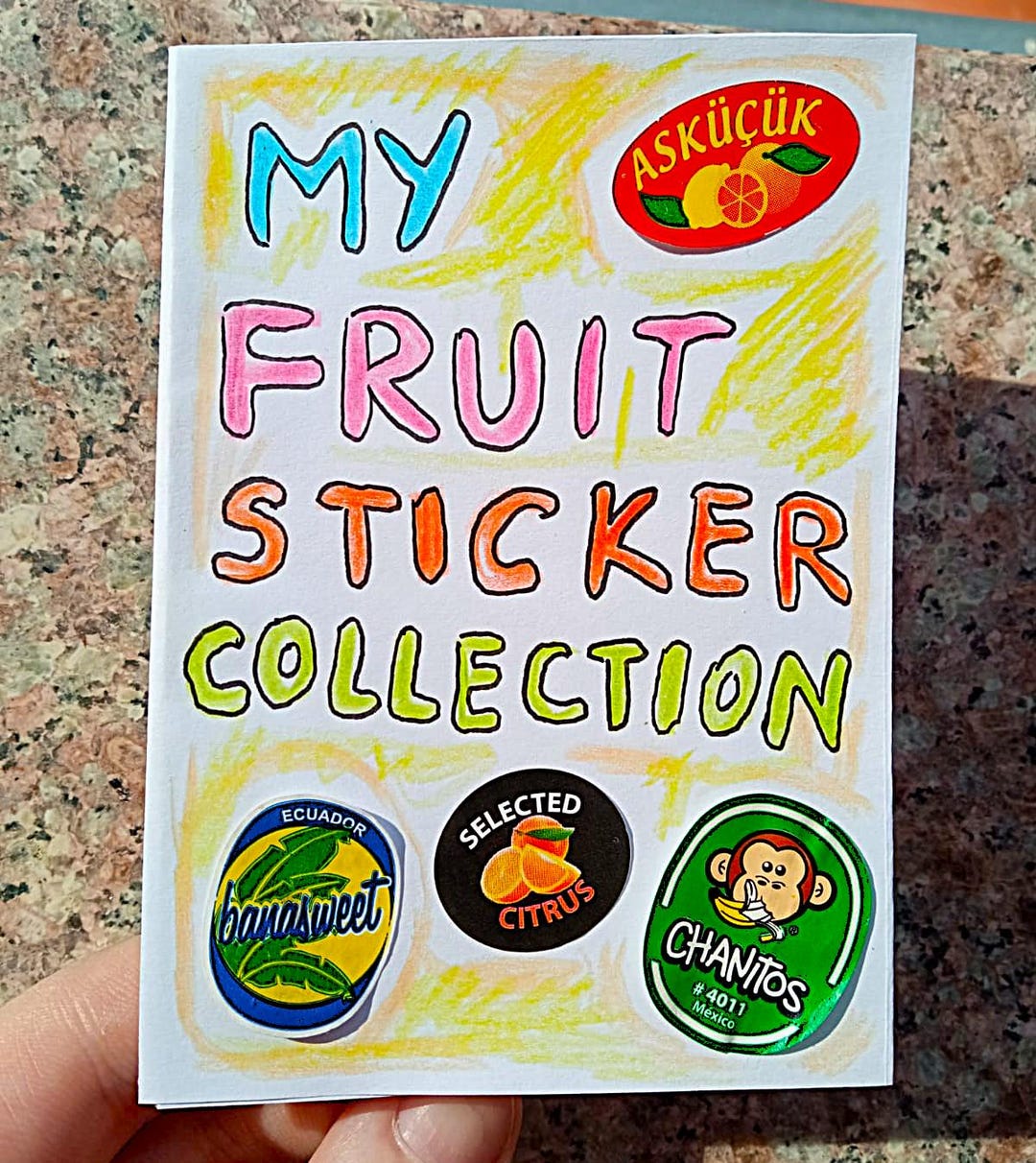 My Fruit Sticker Collection Zine - Printable Pdf and Jpg - Etsy