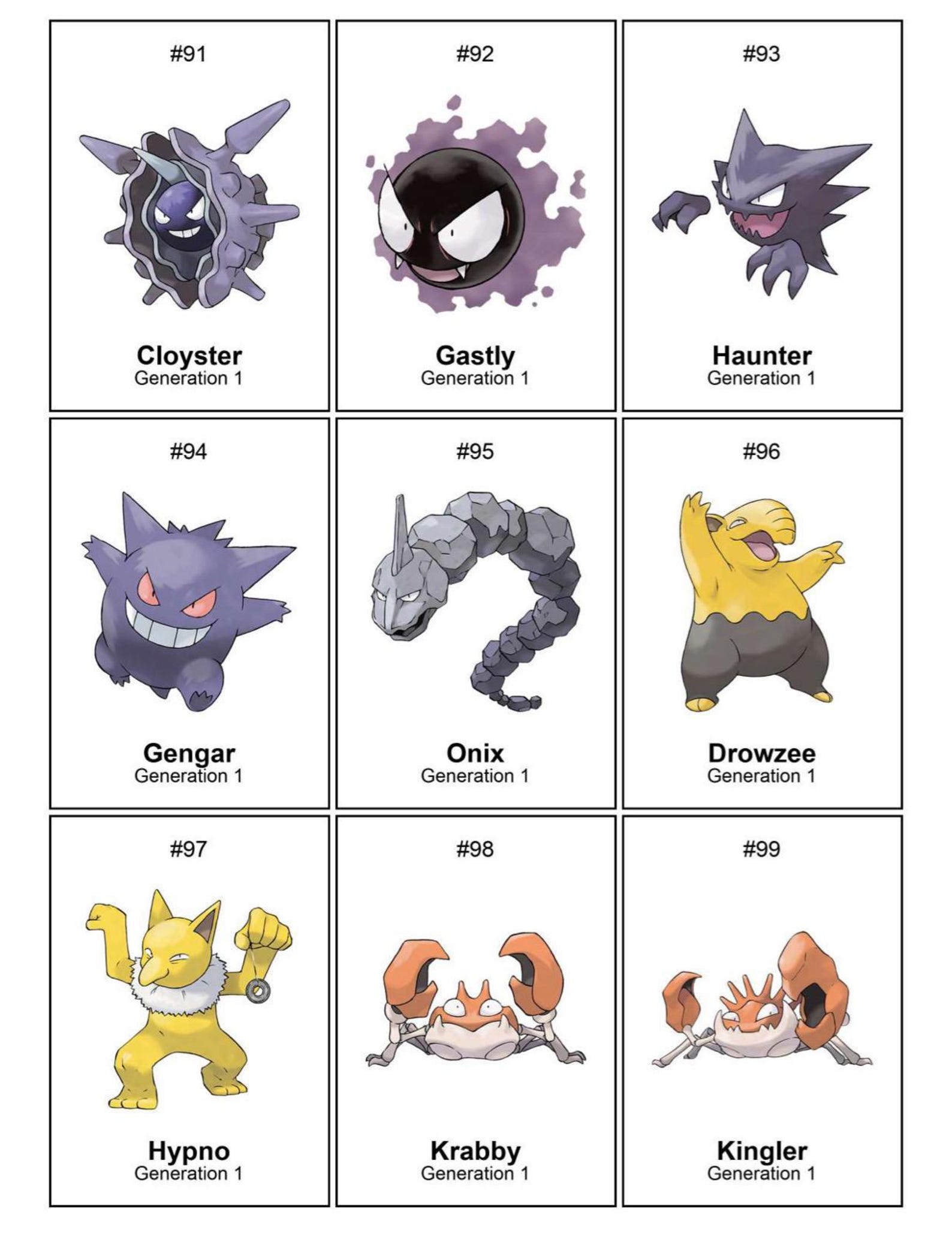 Complete Pokedex #1–1025 | Pokemon National Dex Printable | Digital ...