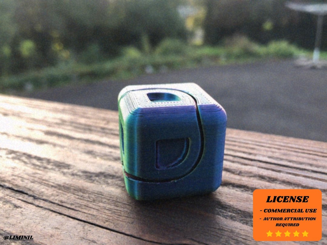 Title SPIN CUBE Fidget Toy, Desk Accessory, PRINT in Place 3D Printing ...