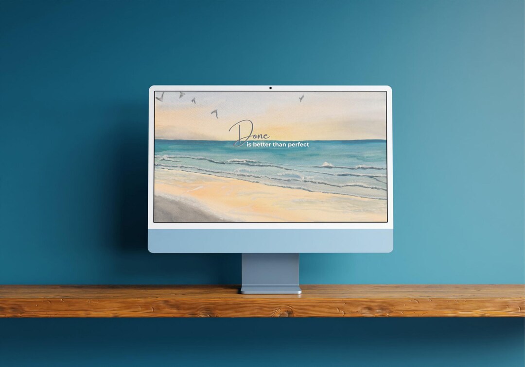 Beach Sunset Desktop Wallpaper | Mindful Productivity Screensaver ...