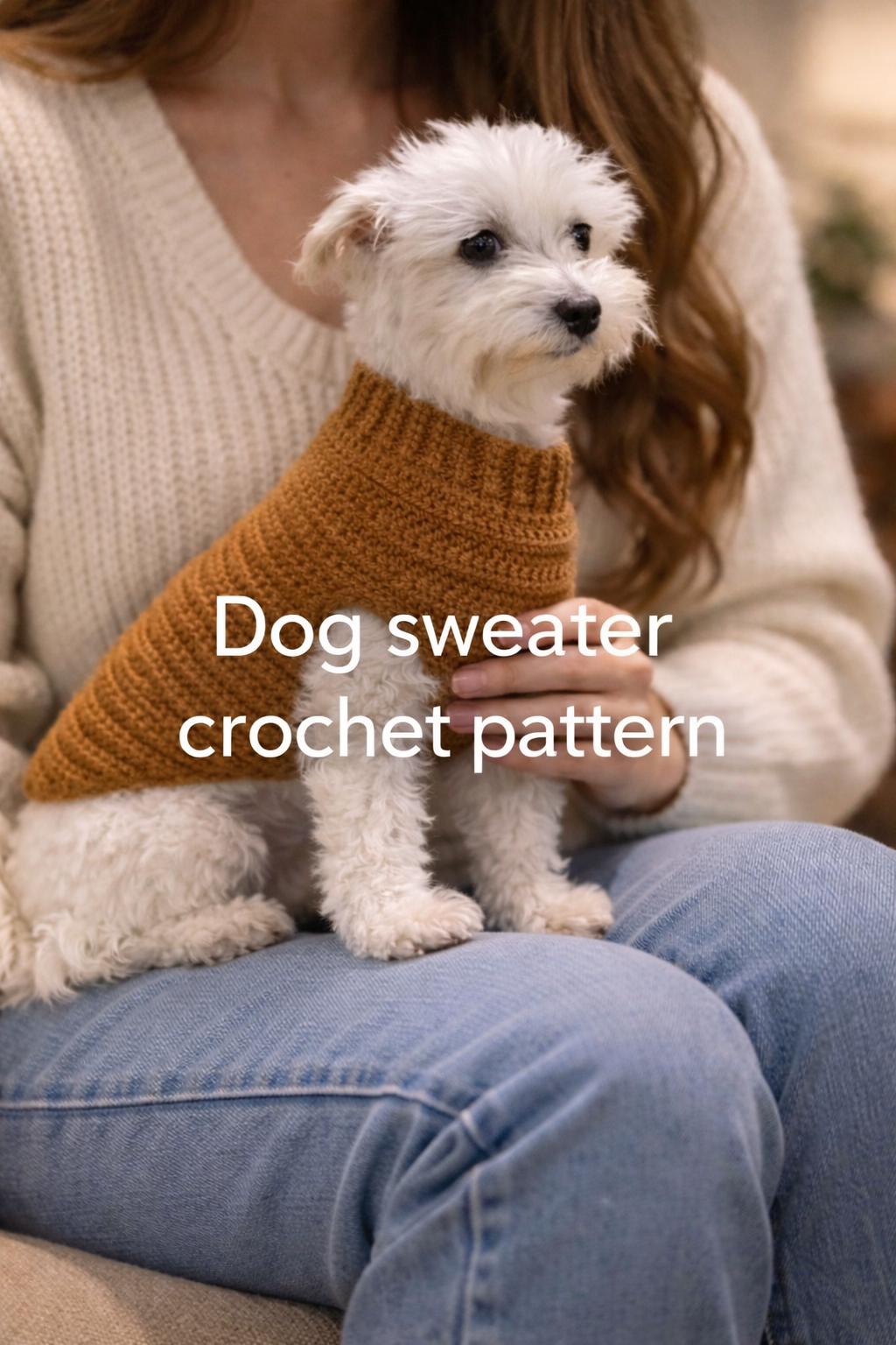 Pullover Dog Sweater Crochet Pattern PDF | Easy DIY Pet Clothing - Etsy