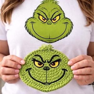 Festive Amigurumi Grinch Coaster Crochet Pattern - Instant Download ...