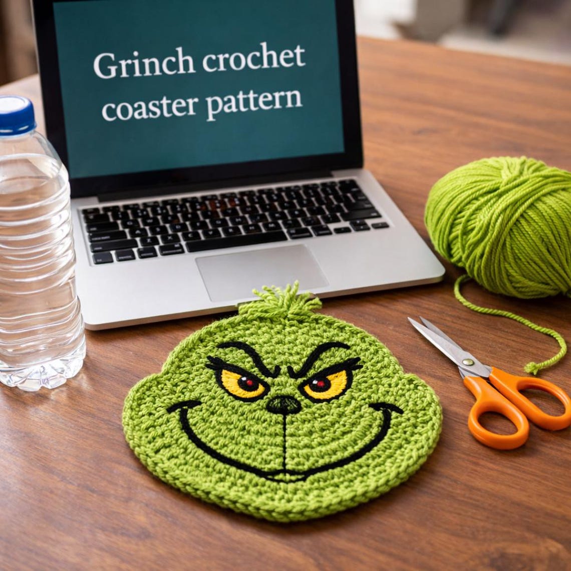 Festive Amigurumi Grinch Coaster Crochet Pattern - Instant Download ...