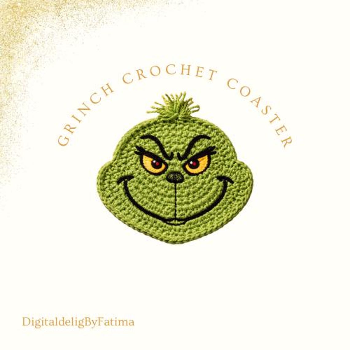 Festive Amigurumi Grinch Coaster Crochet Pattern - Instant Download ...