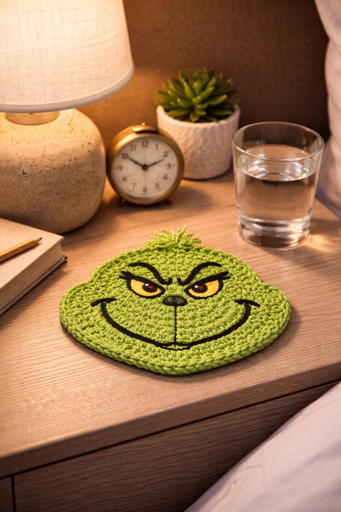 Festive Amigurumi Grinch Coaster Crochet Pattern - Instant Download ...