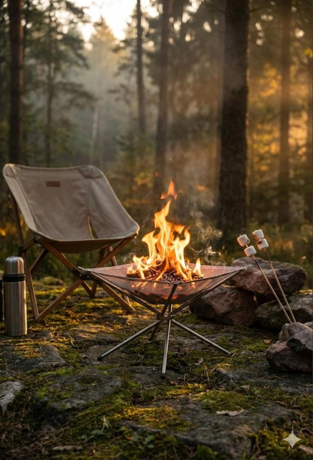 Foldable Fire Stand Portable Fire Pit - Etsy