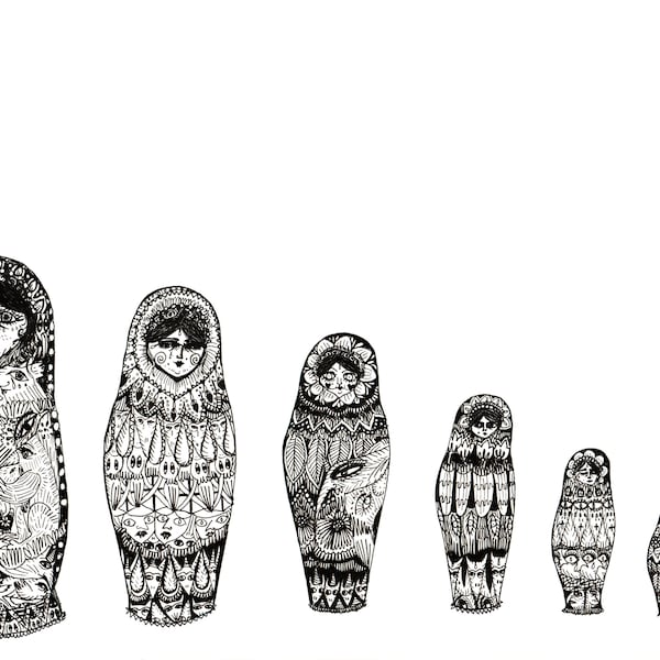 Matryoshka Print - Etsy