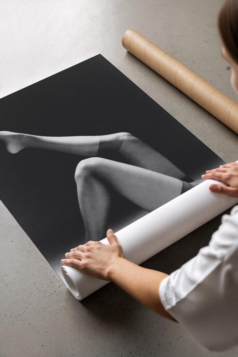 Black and White Legs Photography Print: Vintage Noir Boudoir Decor ...
