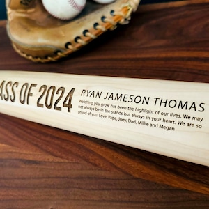 Graduation Gift, Engraved Baseball Bat, Commencement Gift,senior Grad ...