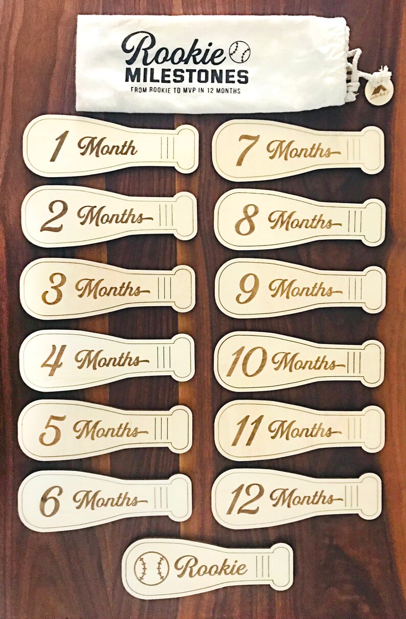 Baseball Baby Milestone Cards, Baby Shower Gift, Baseball Baby Shower ...
