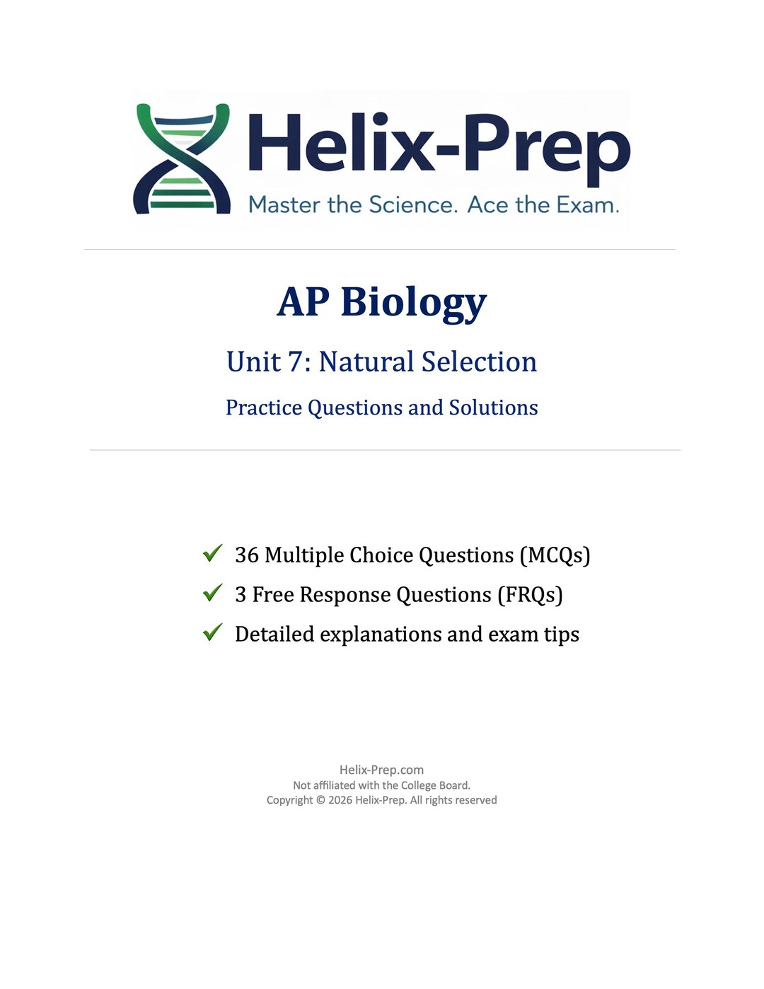 AP Biology Unit 7 Practice Questions | Exam Style Mcqs and Frqs With ...