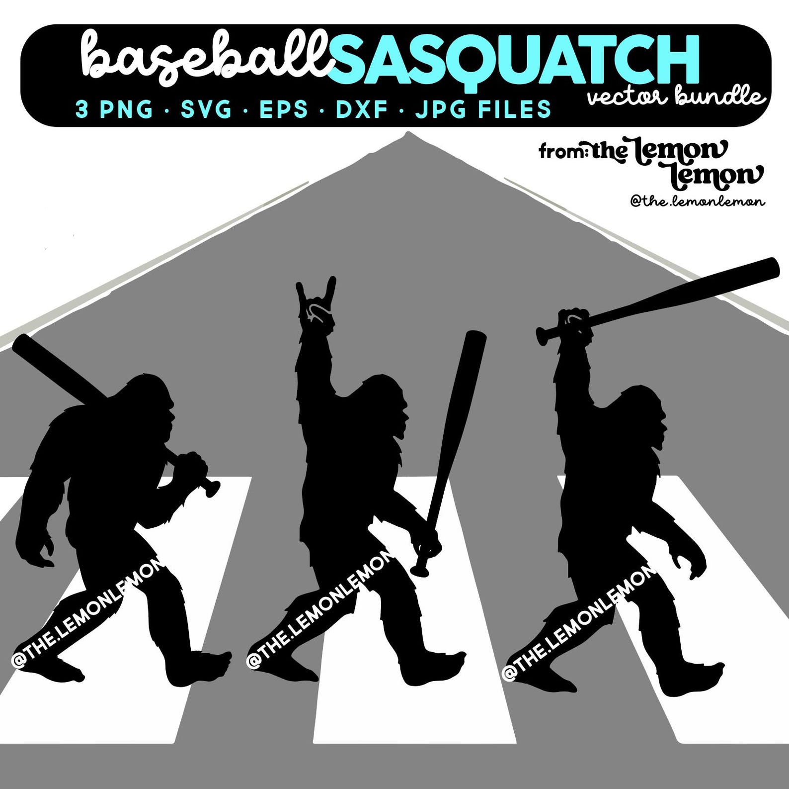 Sasquatch BASEBALL Vector Bundle | Svg Png Dfx Jpg Eps | Sports Clipart ...