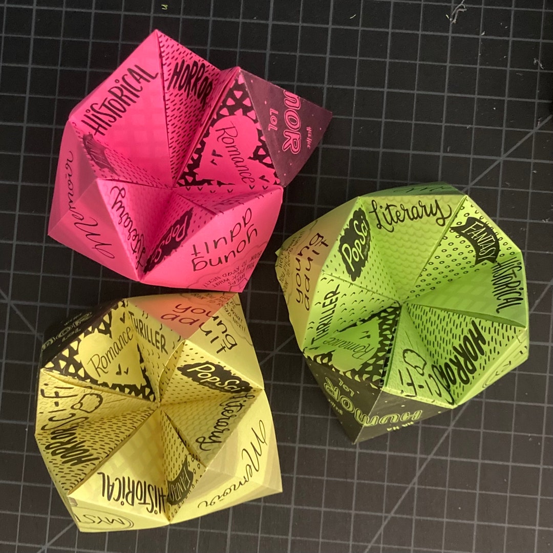 Book Genres Fortune Teller / Cootie Catcher - Helps You Choose What to ...