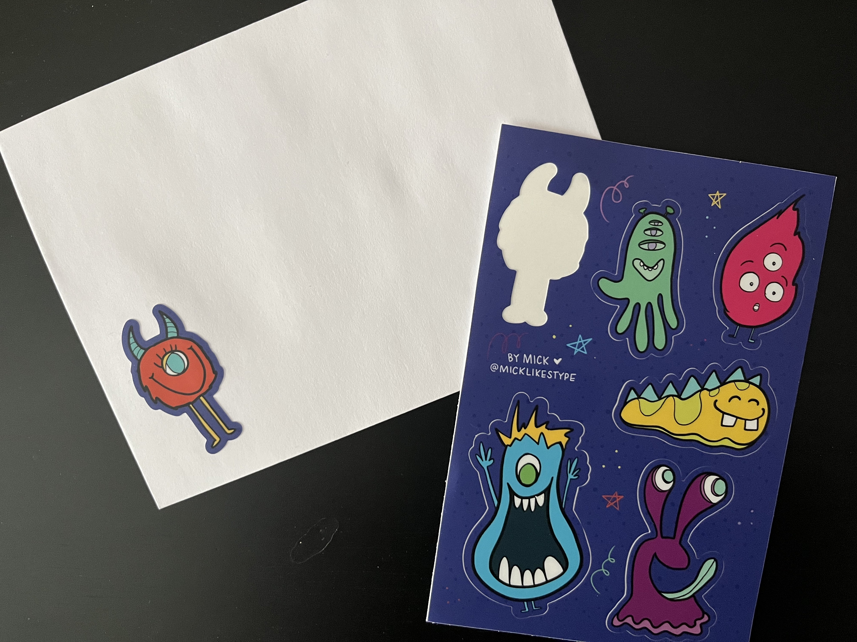 Hoja de calcomanías Monster Kiss Cut Precio de escala móvil - Etsy México