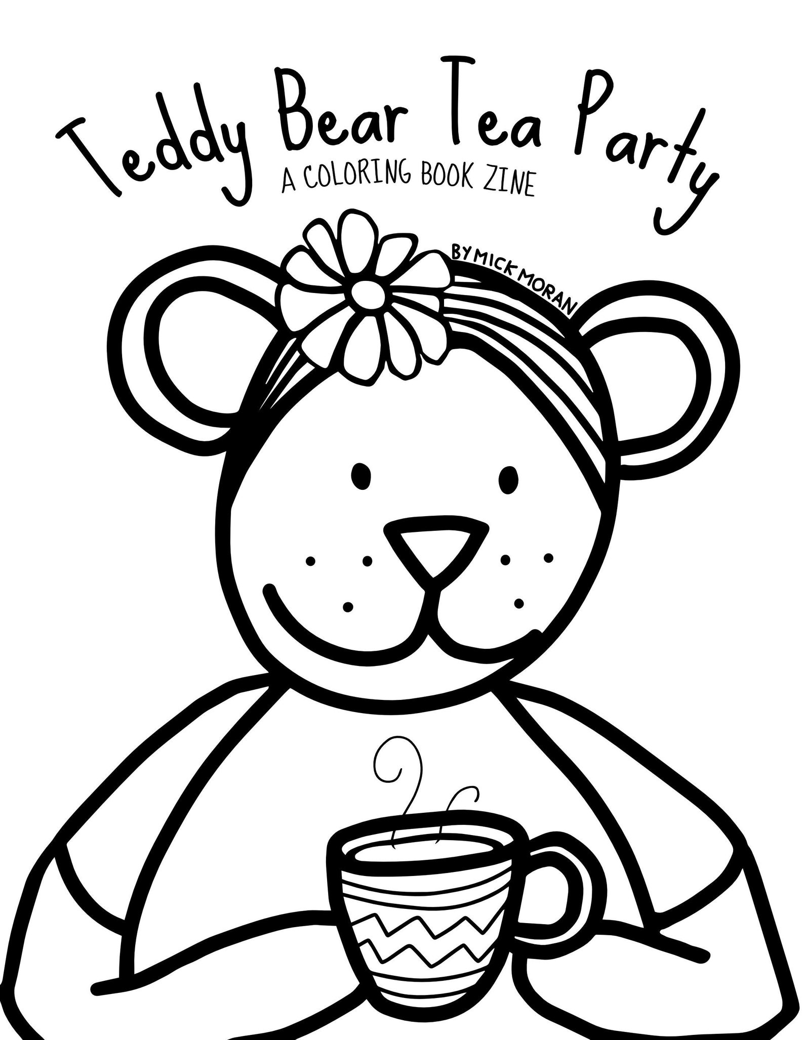 Teddy Bear Tea Party Coloring Page Coloring Pages