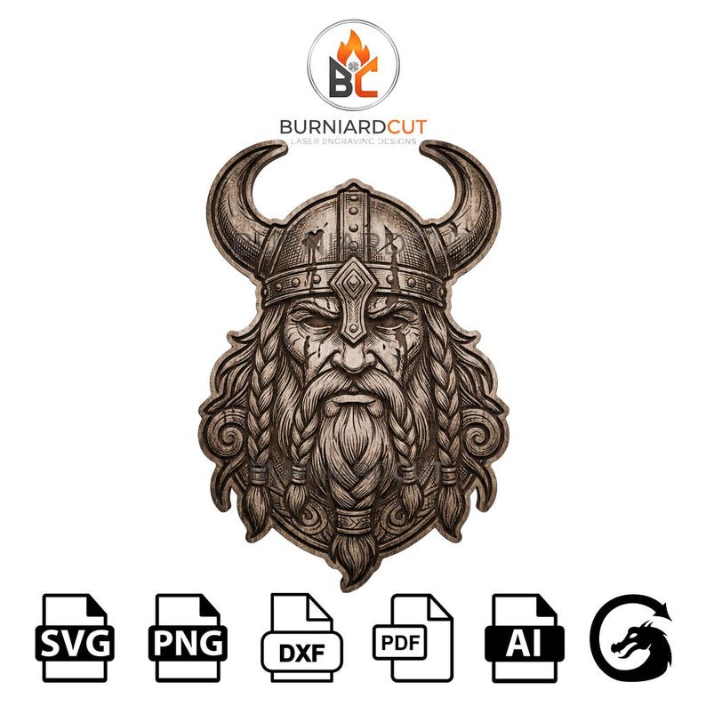 Viking Engraving Design – Laser Cut Files Svg Dxf Ai Png Pdf, Digital ...