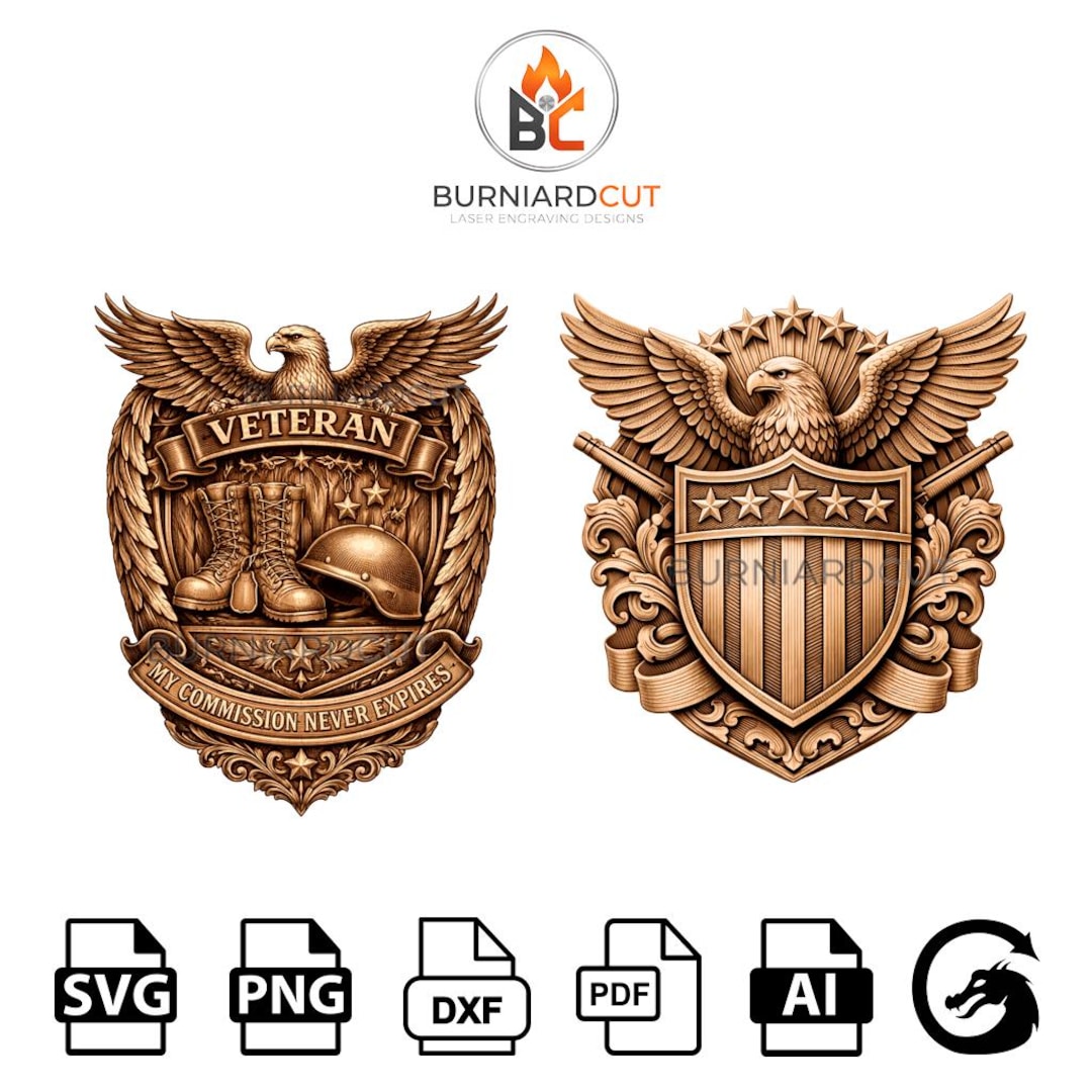 Veteran Honor Bundle – 3D Illusion Laser Engraving Designs | Military ...