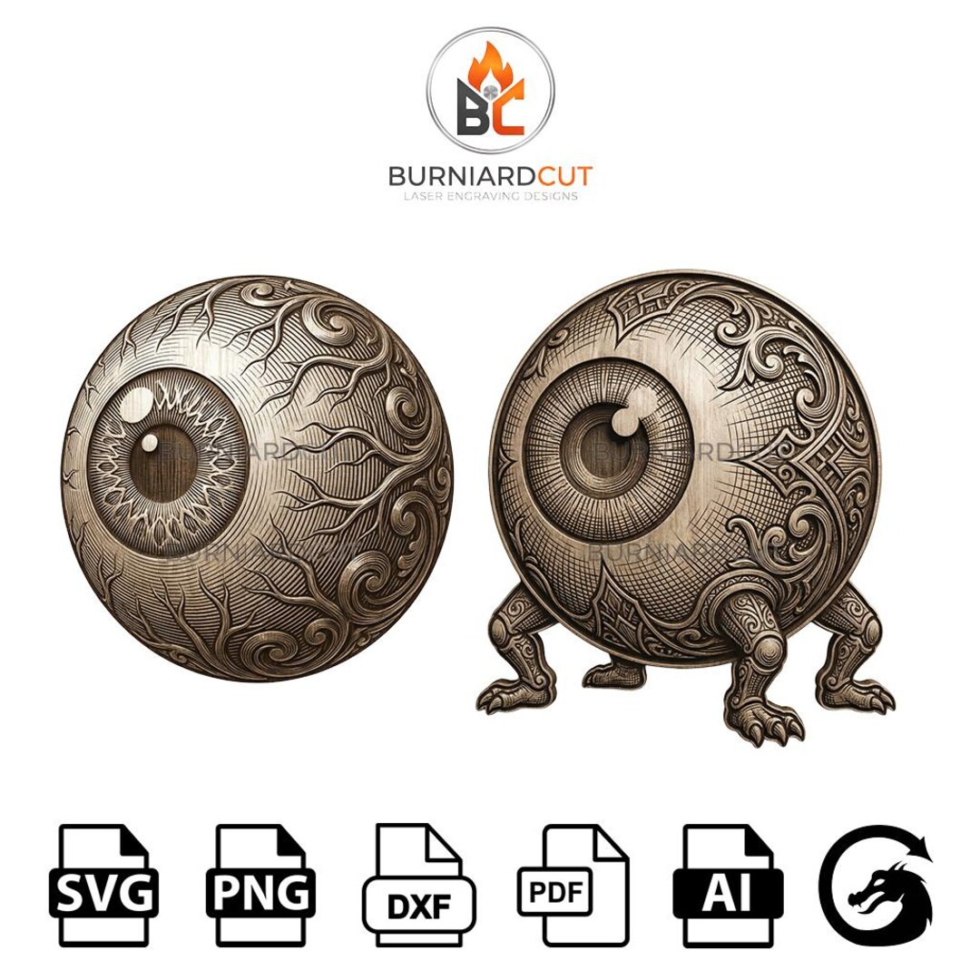 Bundle 2 Eyes Engraving Design – Laser Cut Files Svg Dxf Ai Png Pdf ...